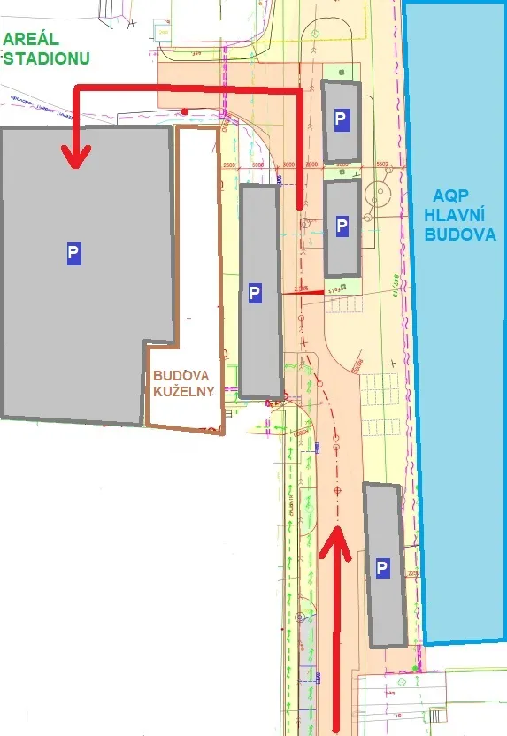 Mapa areálu - Aquavparku Kyjov