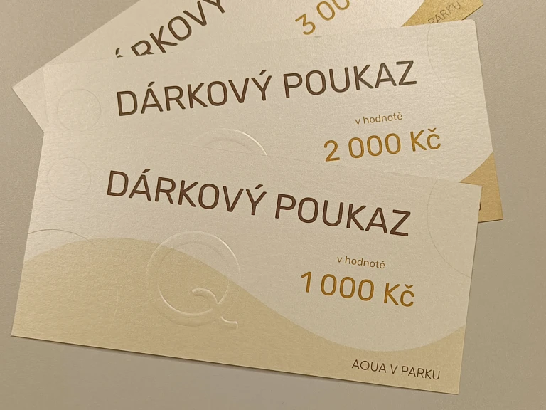 Nově v nabídce: Dárkové poukazy k nezapomenutelnému zážitku! 🎁 - Aquavparku Kyjov